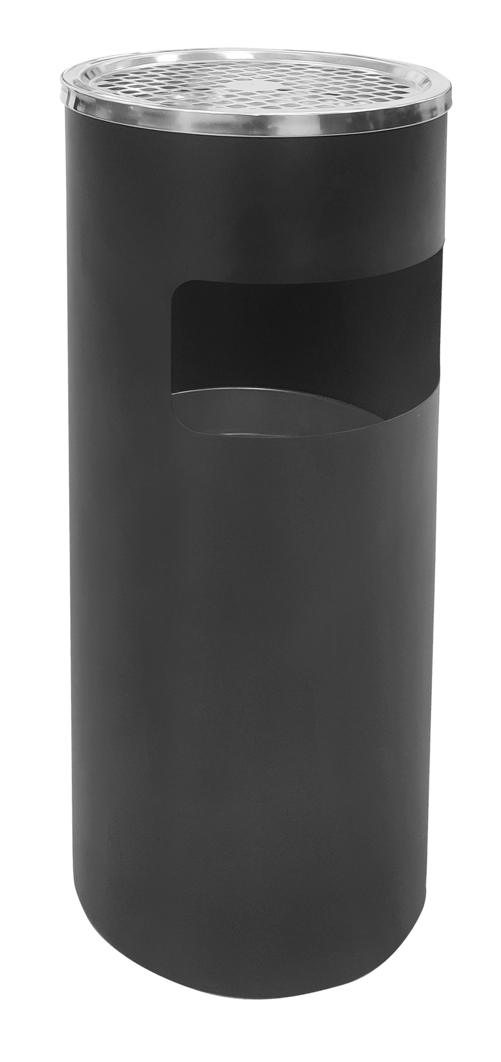 Skip Round Trash Bin Black - Fern Event Rentals