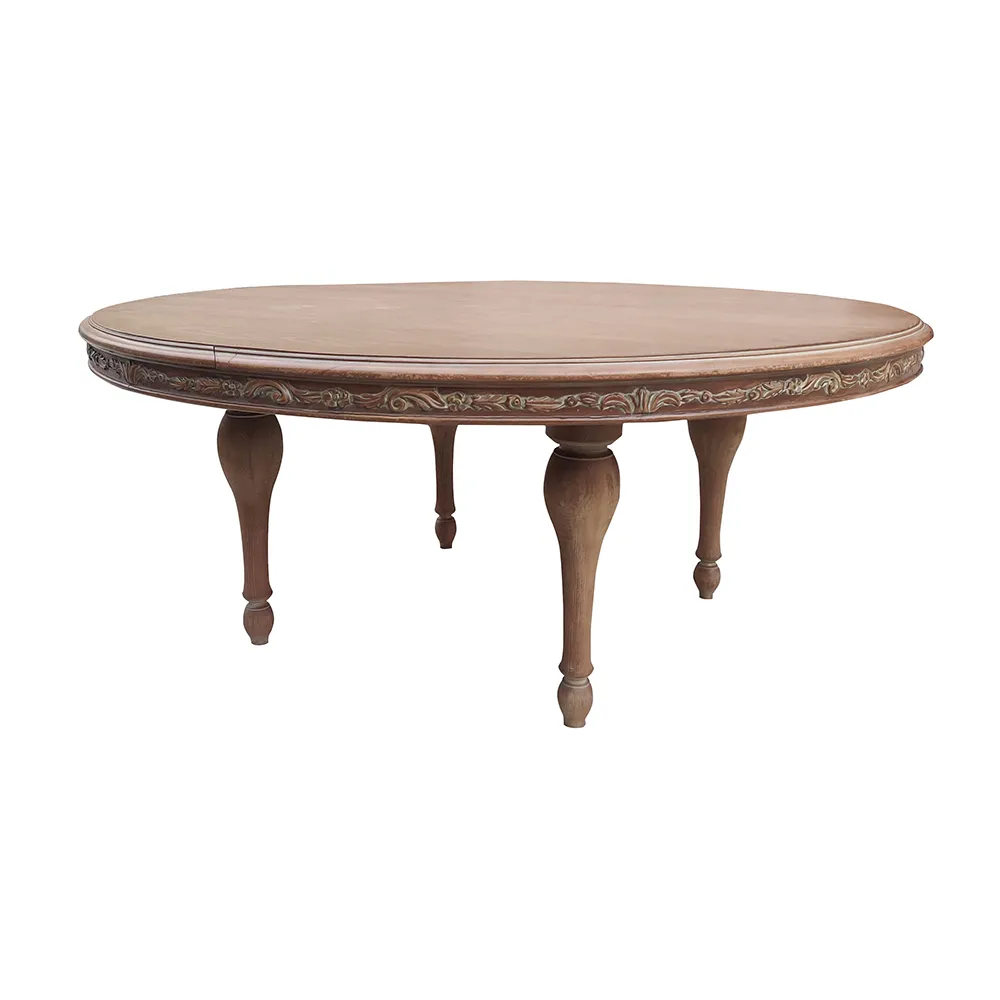 Grace Vintage Round - Wood - Fern Event Rentals