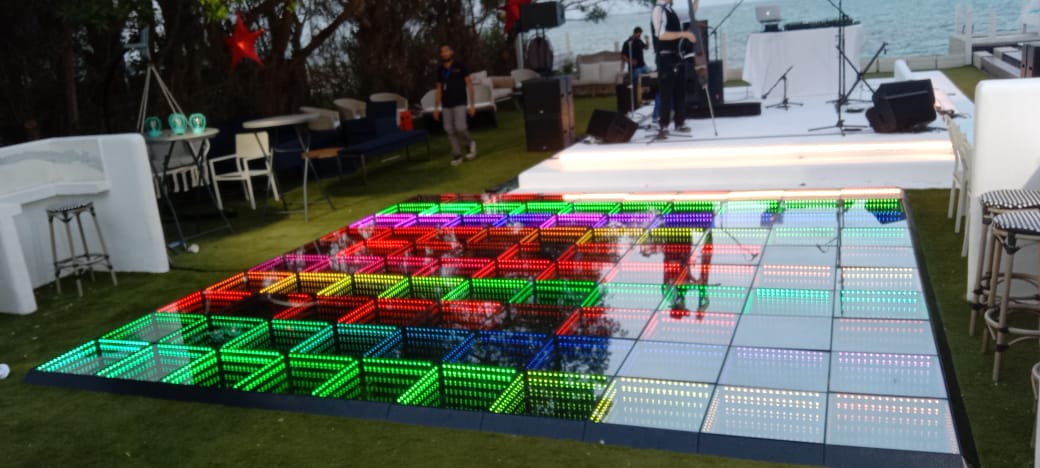 Infinity Mirror LED Dance Floor - Fern Event Rentals