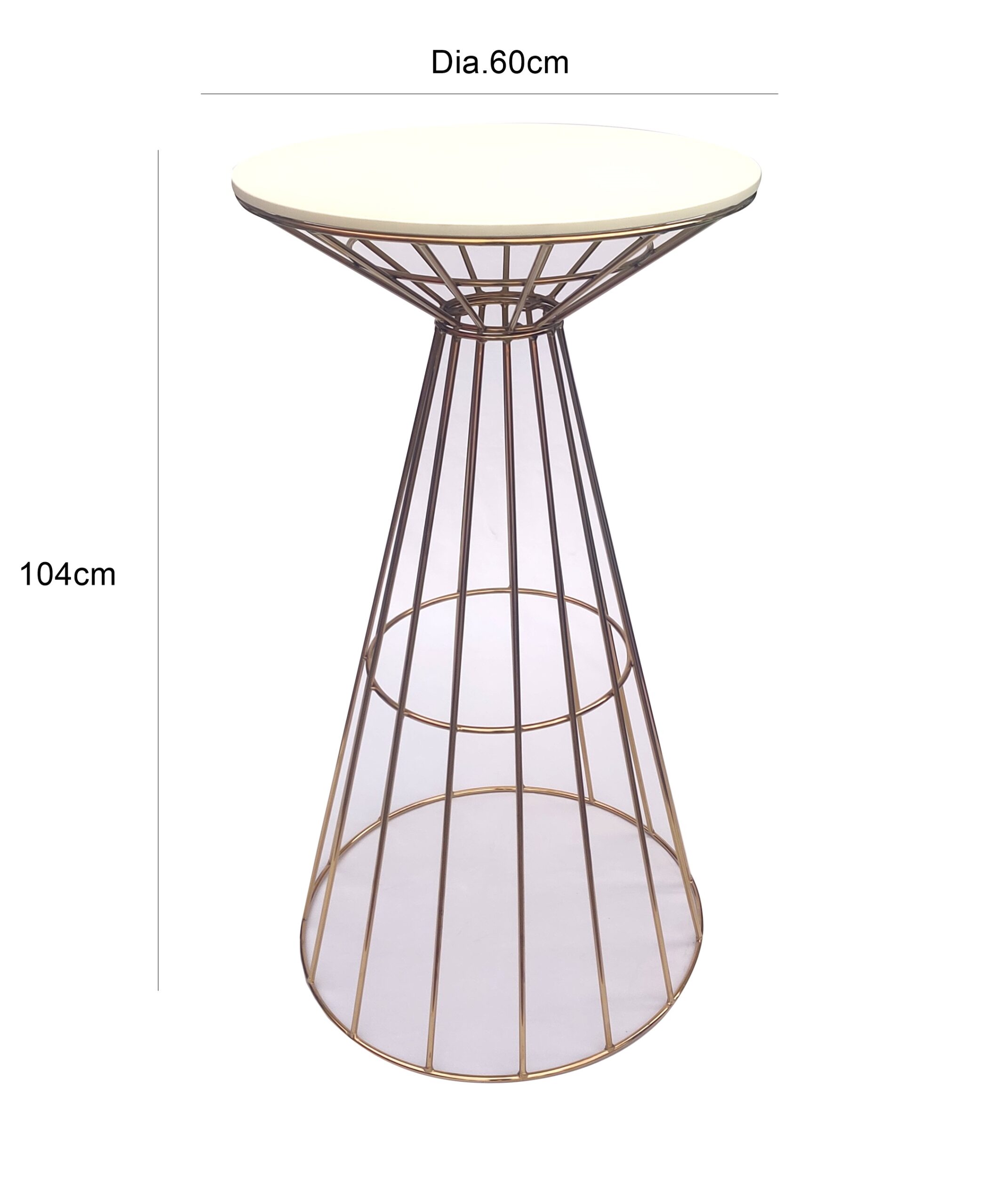 Wireline Cocktail Table Gold - Fern Event Rentals